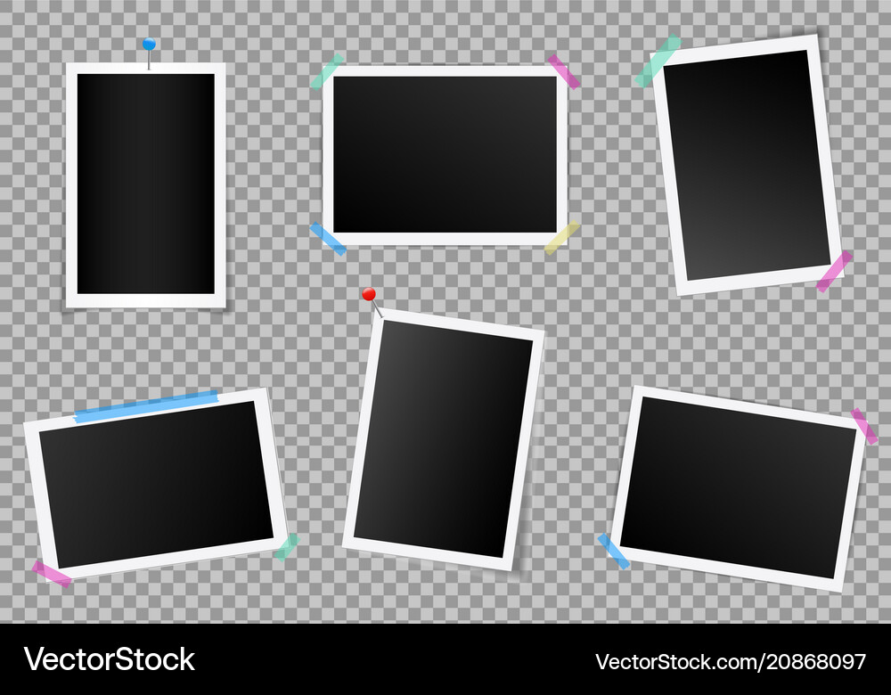 Creative set of square photo Royalty Free Vector Image