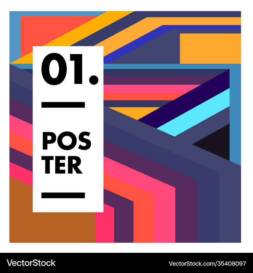 Geometric colorful pattern for poster and banner Vector Image