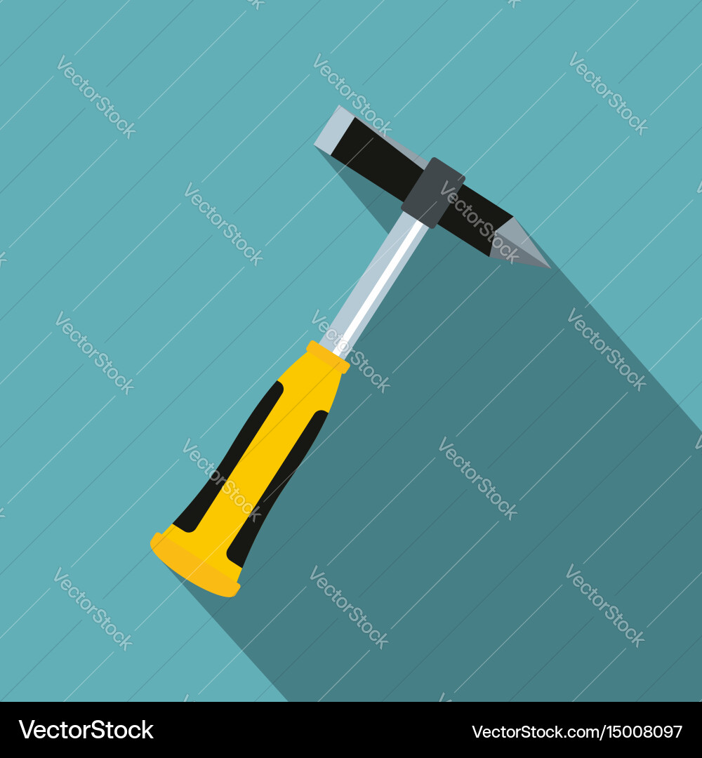 Hammer slag welder icon flat style Royalty Free Vector Image
