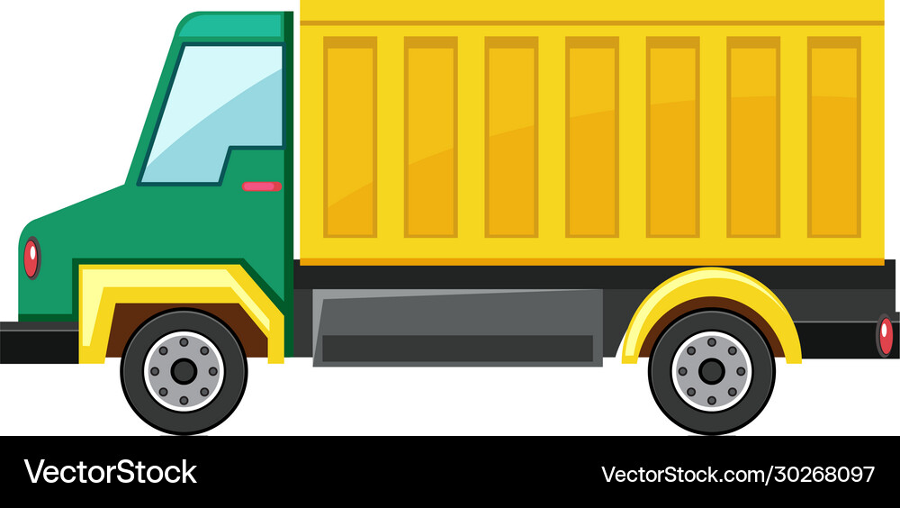 Lorry truck on white background Royalty Free Vector Image