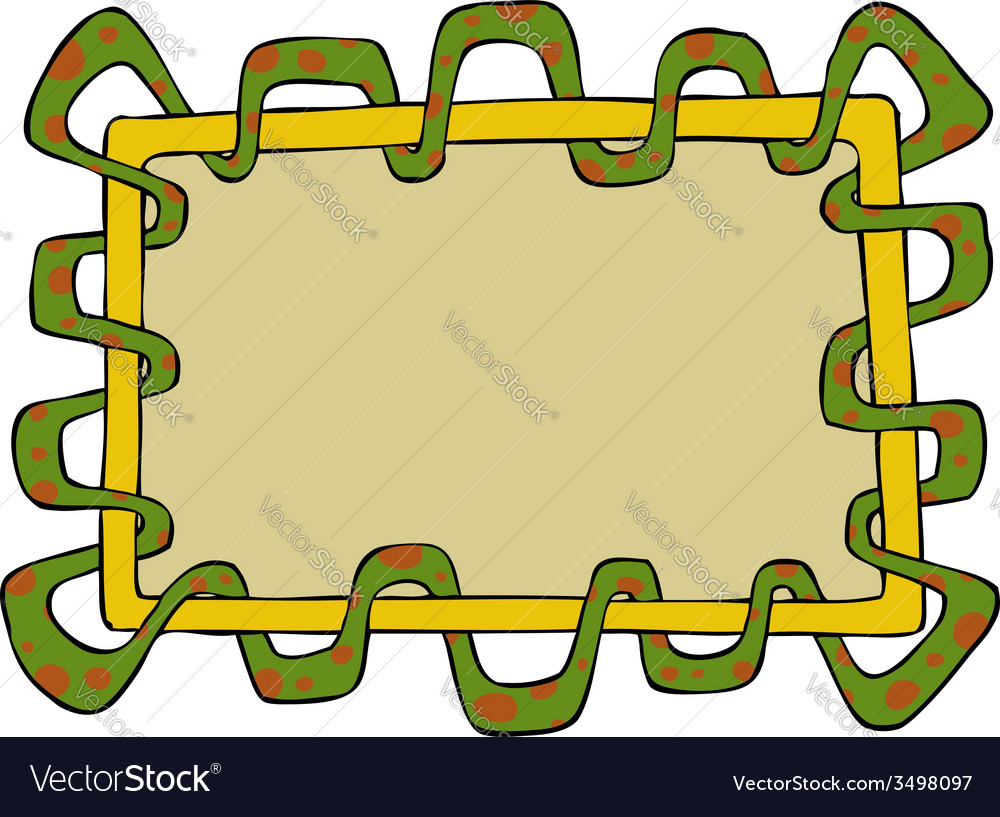Snake frame Royalty Free Vector Image - VectorStock