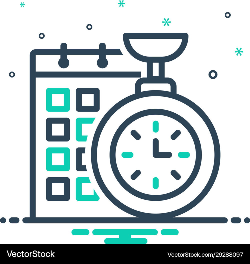 Time planning Royalty Free Vector Image - VectorStock