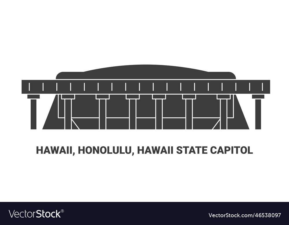 United states hawaii honolulu hawaii state Vector Image
