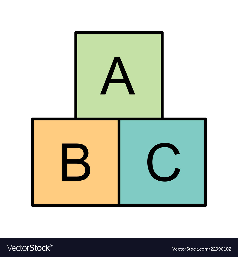 Abc cubes icon Royalty Free Vector Image - VectorStock