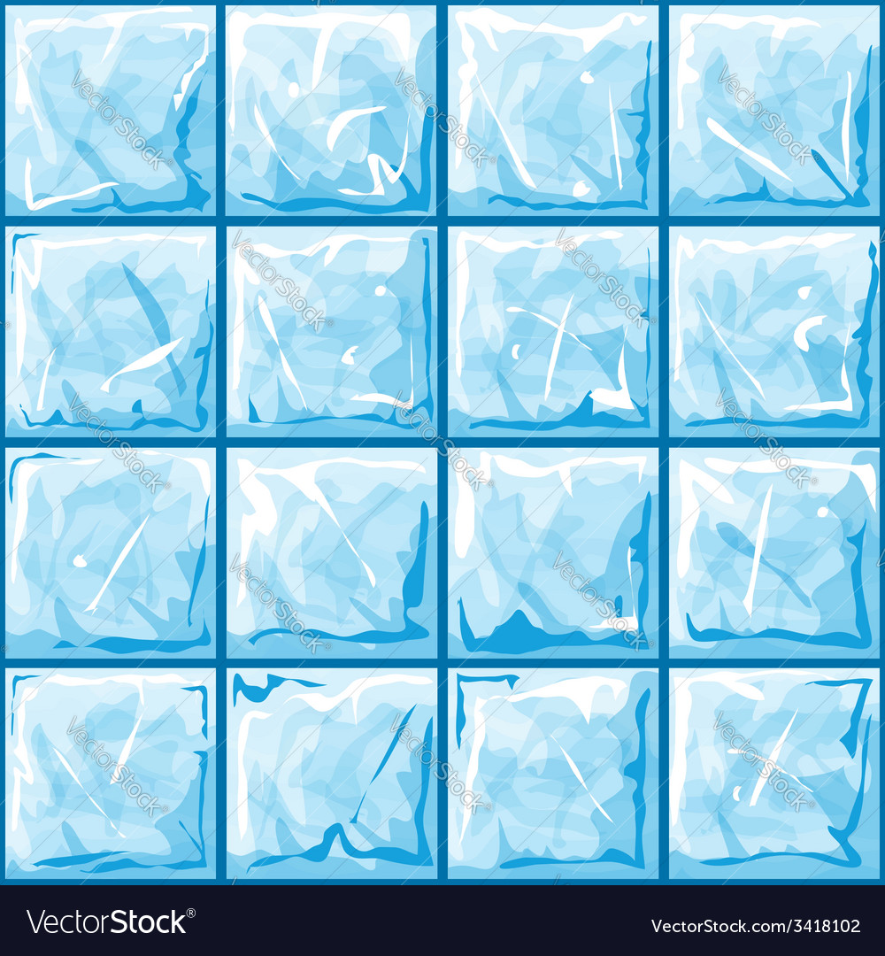 Blue ice seamless pattern Royalty Free Vector Image