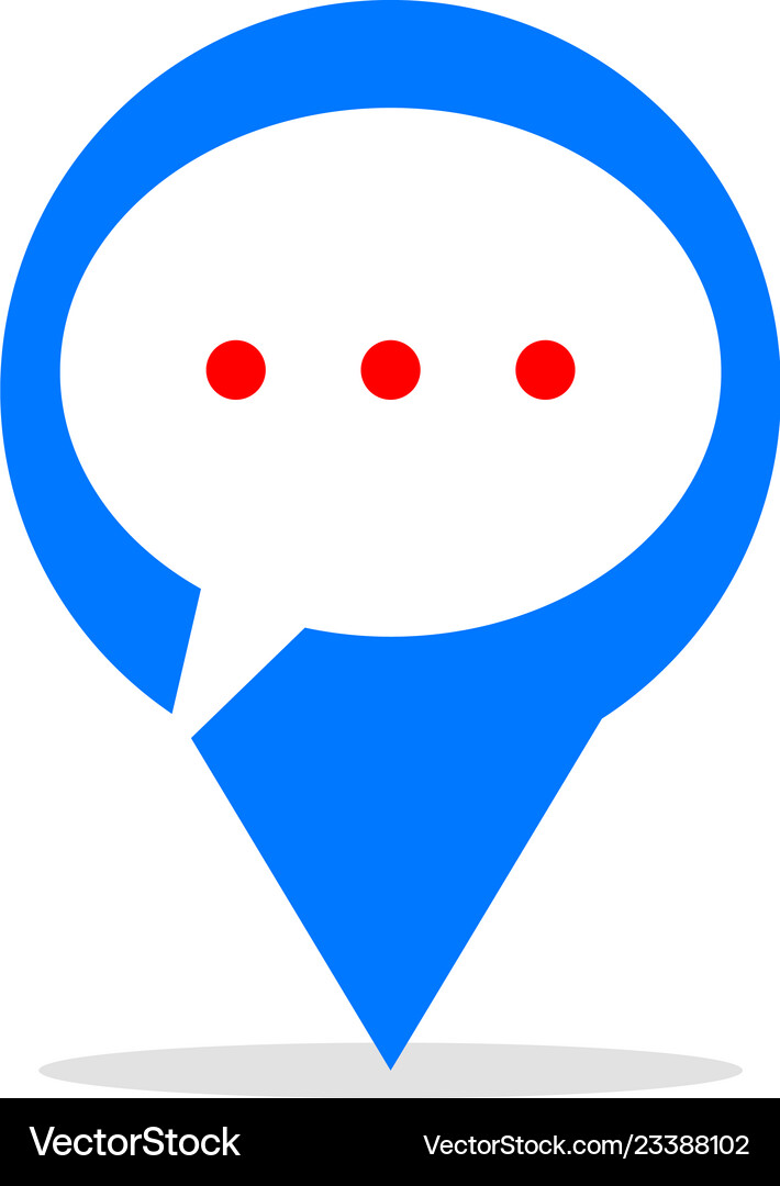 Chat pin logo design element Royalty Free Vector Image