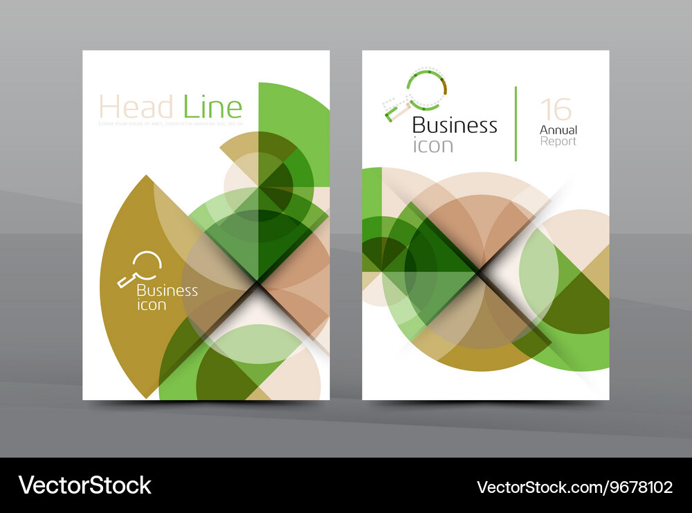Colorful annual report cover Royalty Free Vector Image