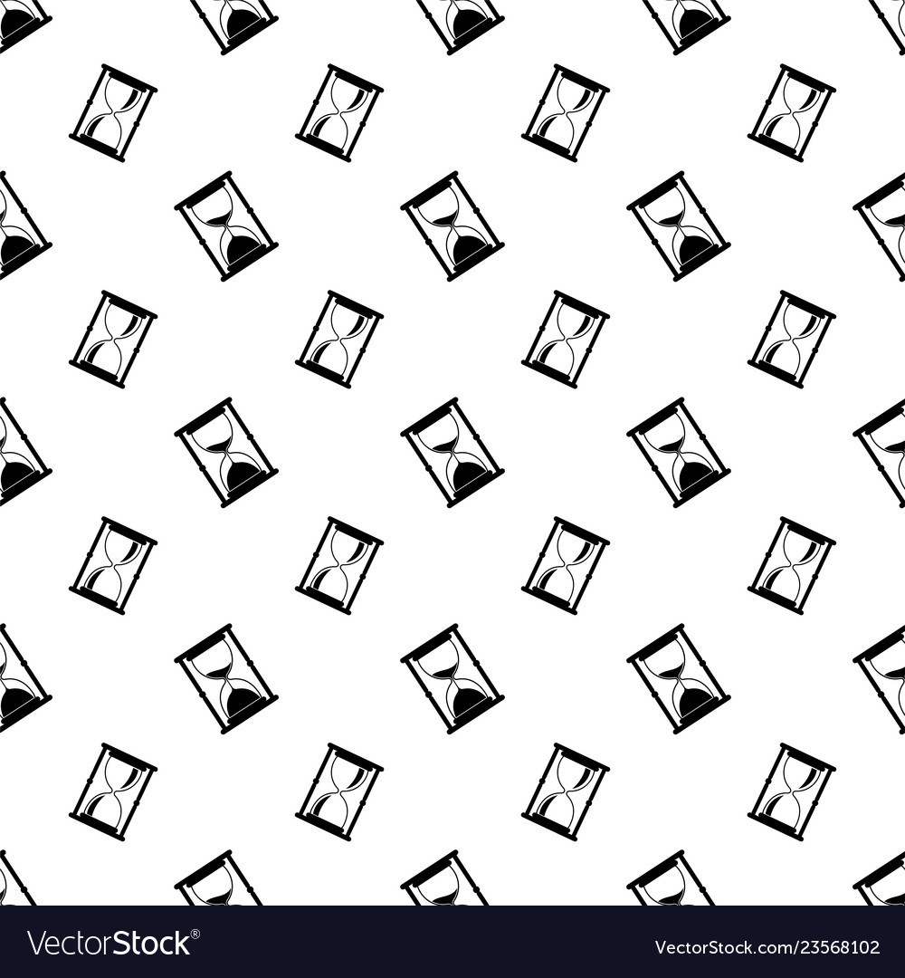 Flat seamless pattern with hourglass icons Vector Image