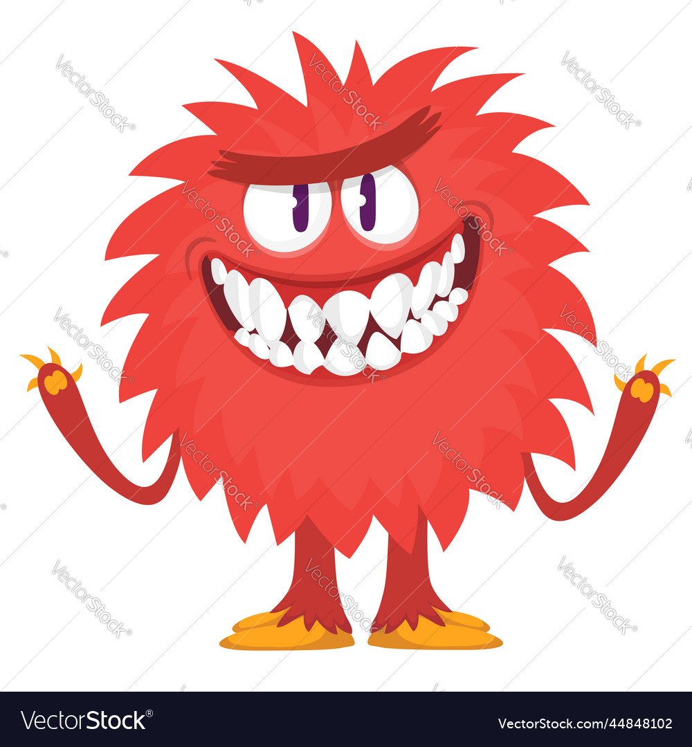 Happy Cartoon Monster Halloween Of Funny Vector Image