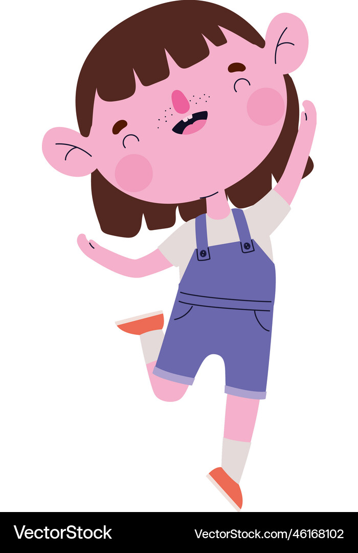 Happy girl design Royalty Free Vector Image - VectorStock