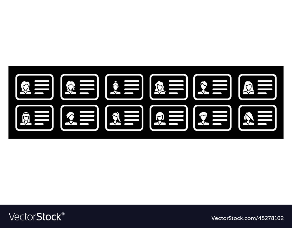 Id card icon set Royalty Free Vector Image - VectorStock Id card icon set Royalty Free Vector Image - VectorStock