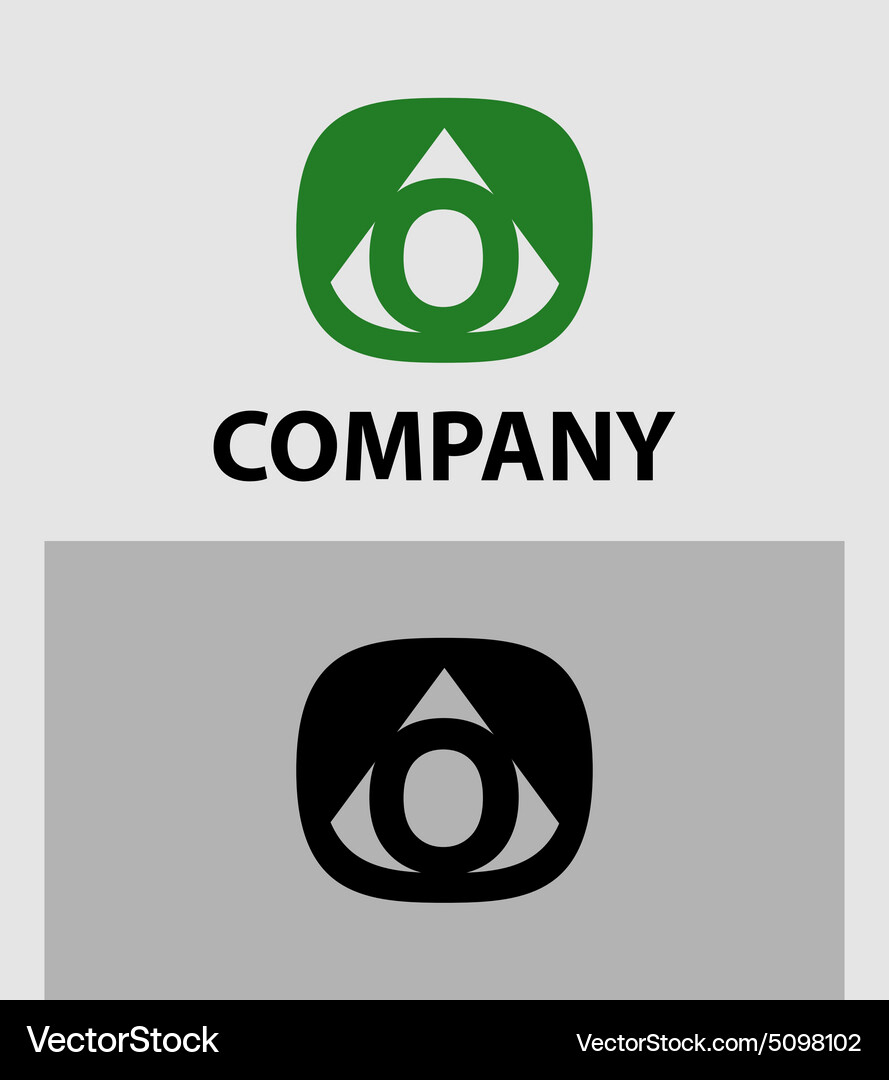 Letter o emblem symbol creative corporate concept Vector Image