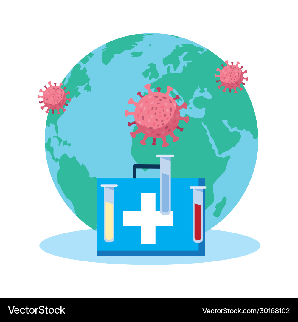 Save planet earth from coronavirus pandemic Vector Image