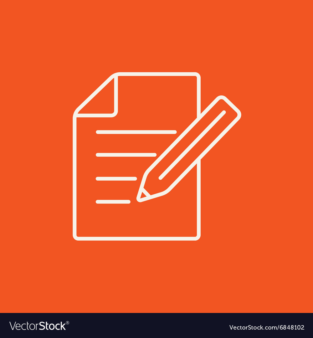 Taking note line icon Royalty Free Vector Image