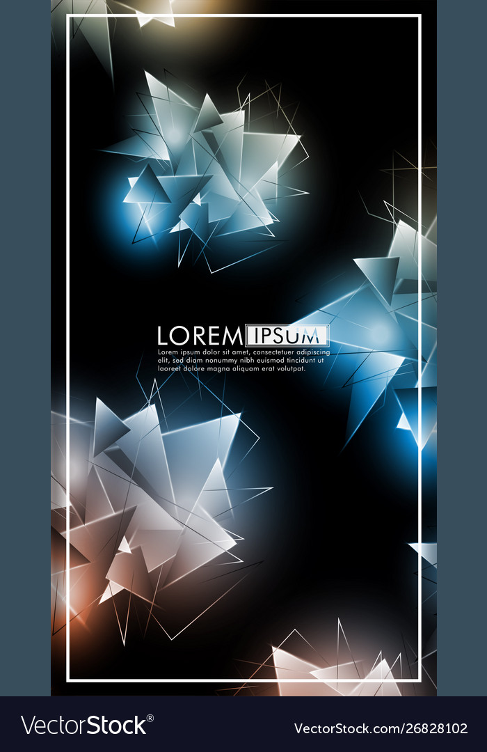 Vertical triangle background abstract composition Vector Image