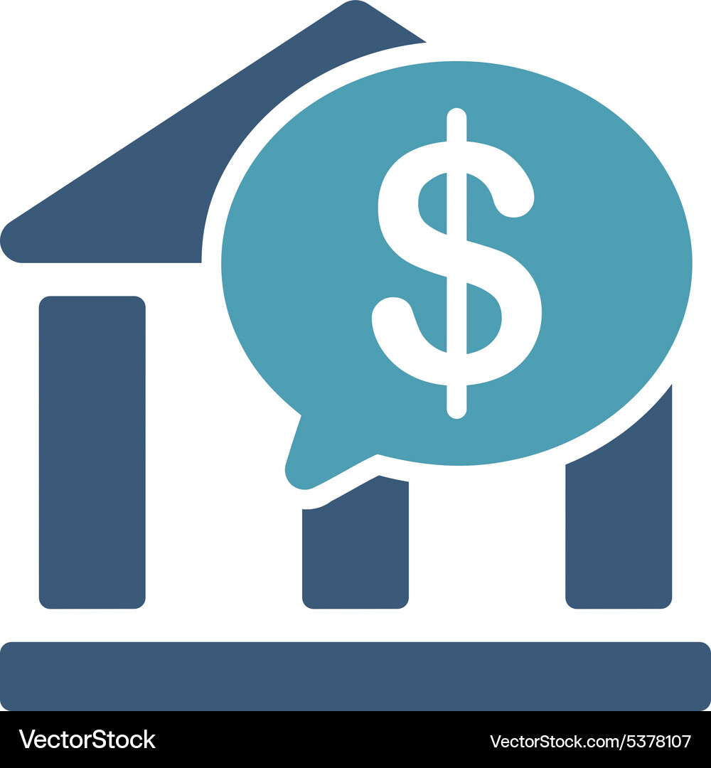 Bank transfer icon from business bicolor set Vector Image