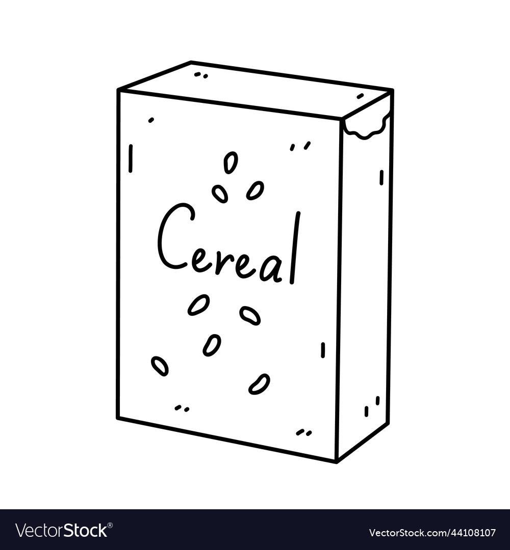 Cereal Box Isolated On White Background Royalty Free Vector