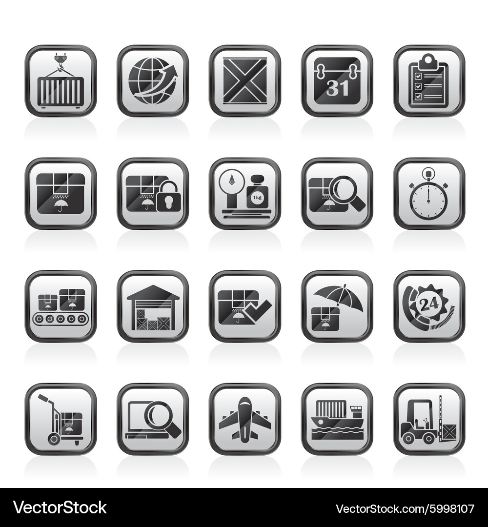 Logistic and shipping icons Royalty Free Vector Image