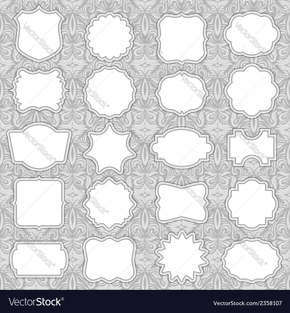 Ornate label frames Royalty Free Vector Image - VectorStock