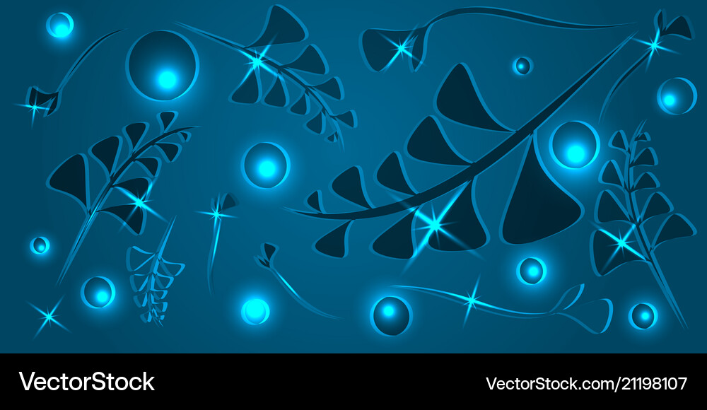 Pattern of ocean plants and blades grass Vector Image