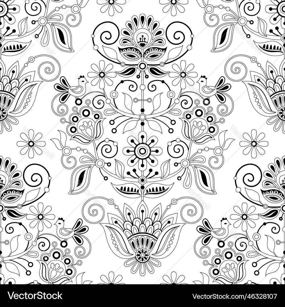 Seamless pattern with the tree of life inspired Vector Image