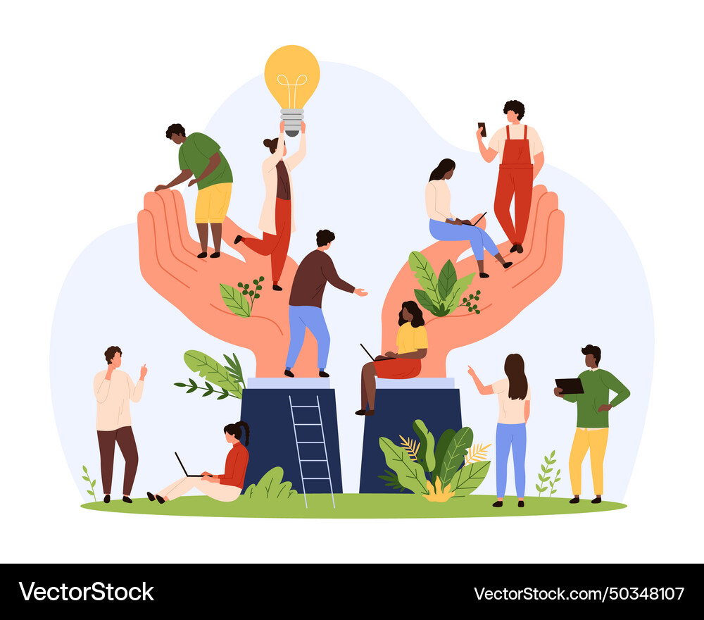 Support and care for benefits wellbeing Royalty Free Vector