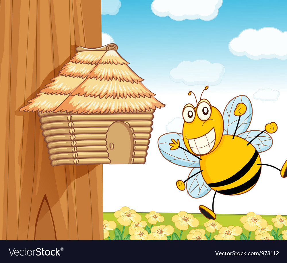 Bee hive Royalty Free Vector Image - VectorStock