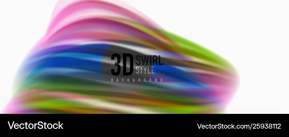Modern liquid color flow on white - colorful flow Vector Image