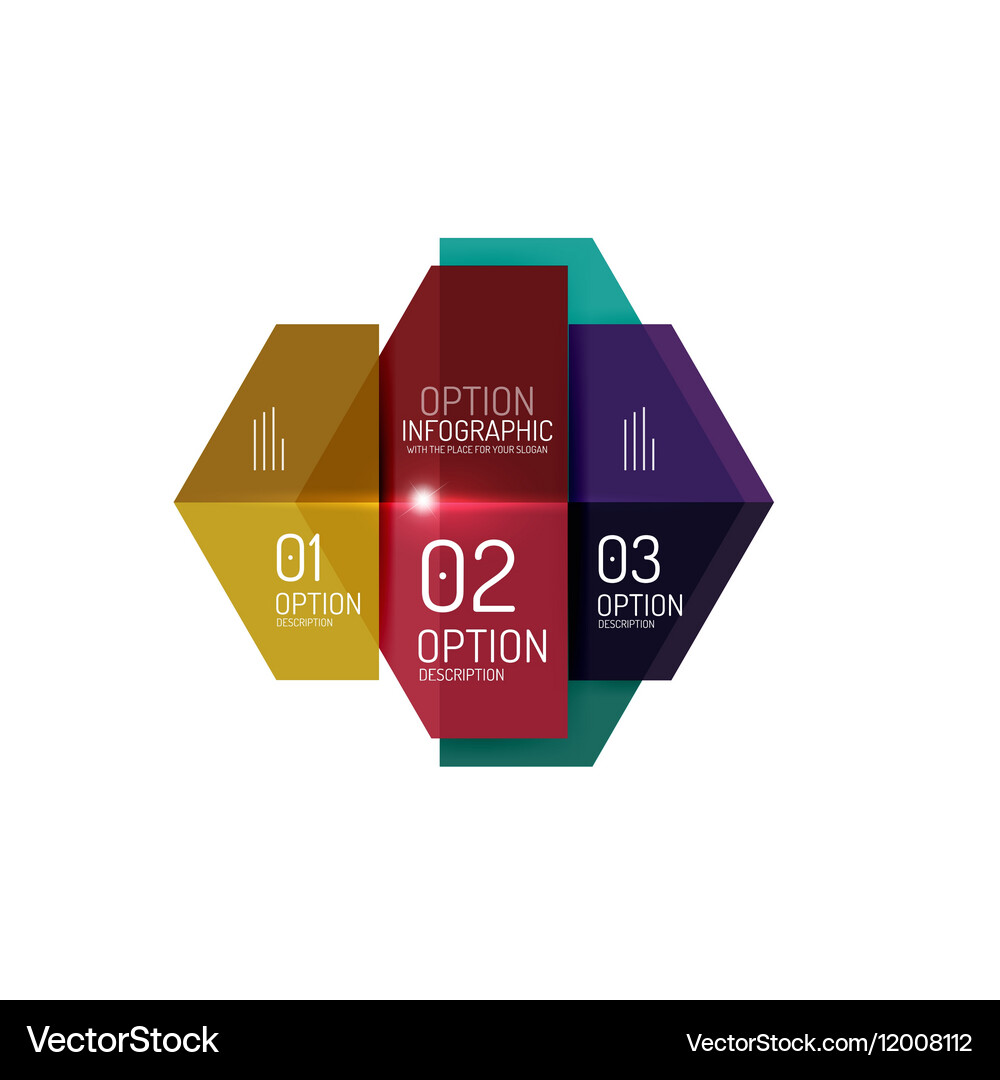 Paper business option button infographic templates