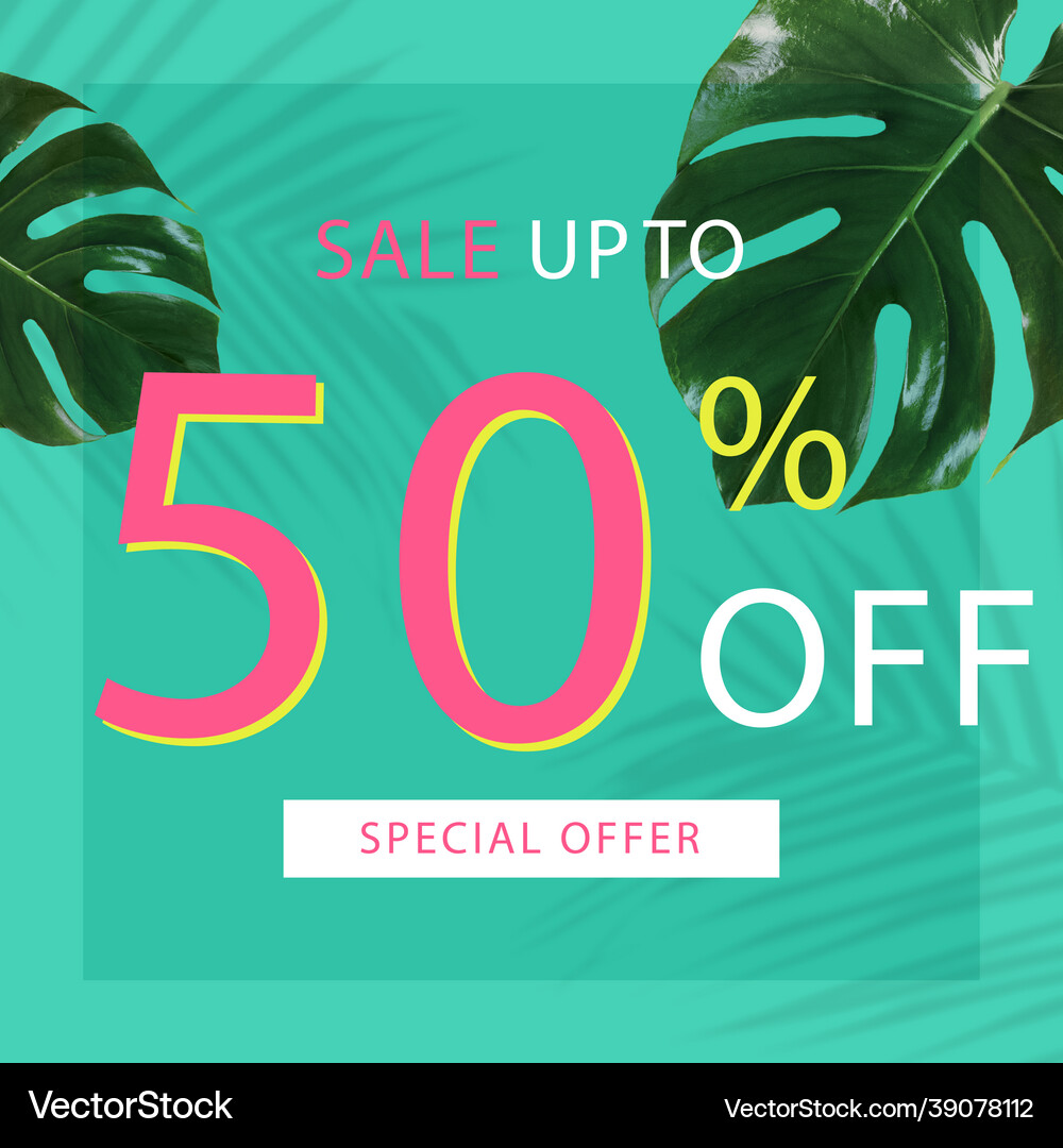 Sale up to 50 advertisement Royalty Free Vector Image