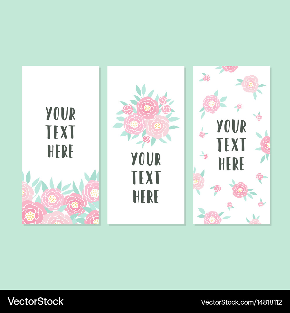 Set of greeting card templates Royalty Free Vector Image