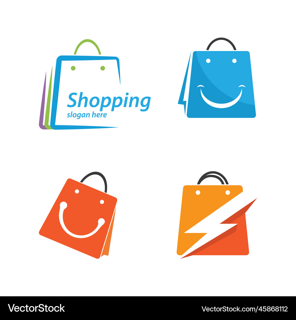 Shopping bag logo Royalty Free Vector Image - VectorStock