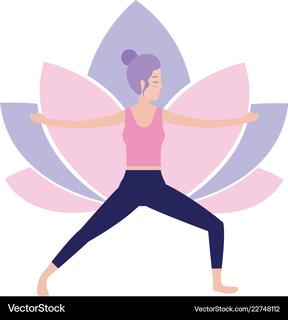 Woman and yoga Royalty Free Vector Image - VectorStock