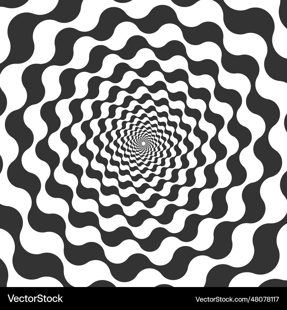 Abstract swirled silhouette swirl circle creating Vector Image