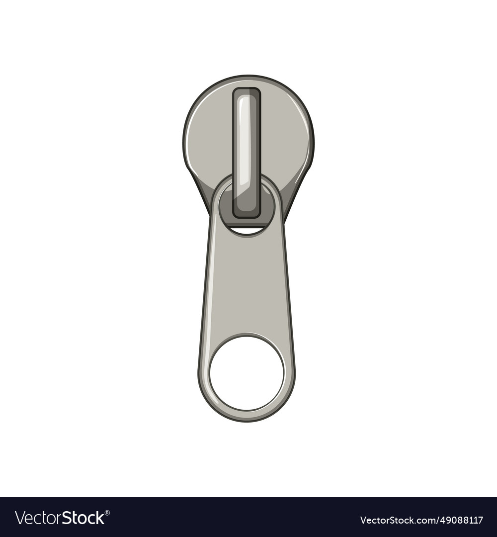 Apparel zipper puller cartoon Royalty Free Vector Image