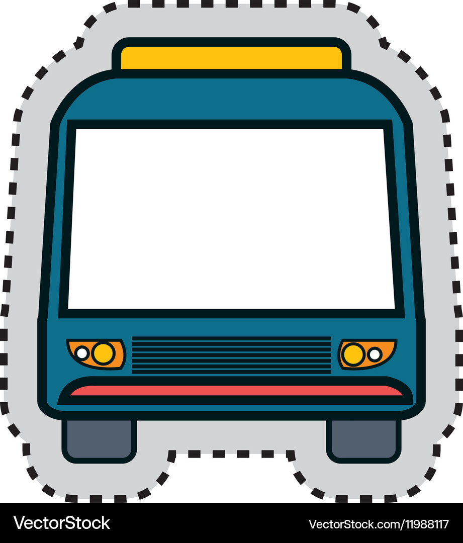 Bus vehicle public isolated icon Royalty Free Vector Image