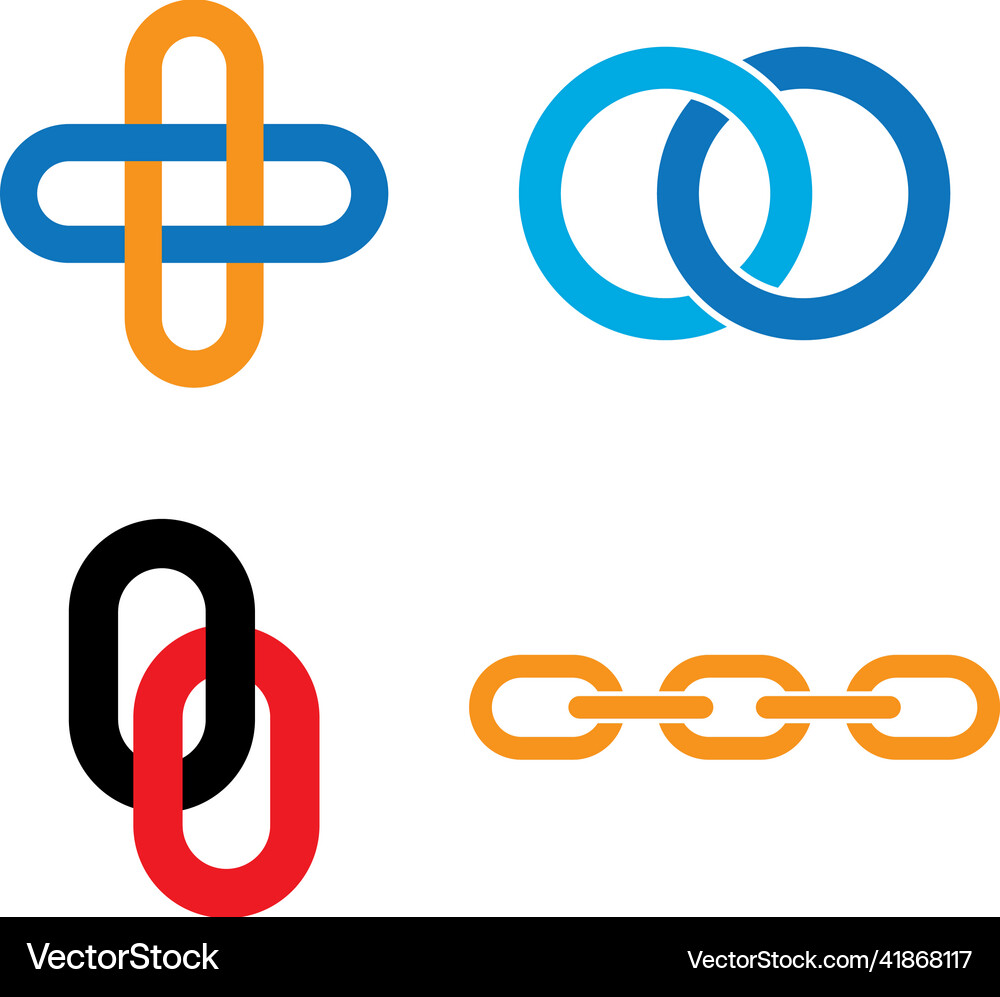 Business corporate chain logo Royalty Free Vector Image