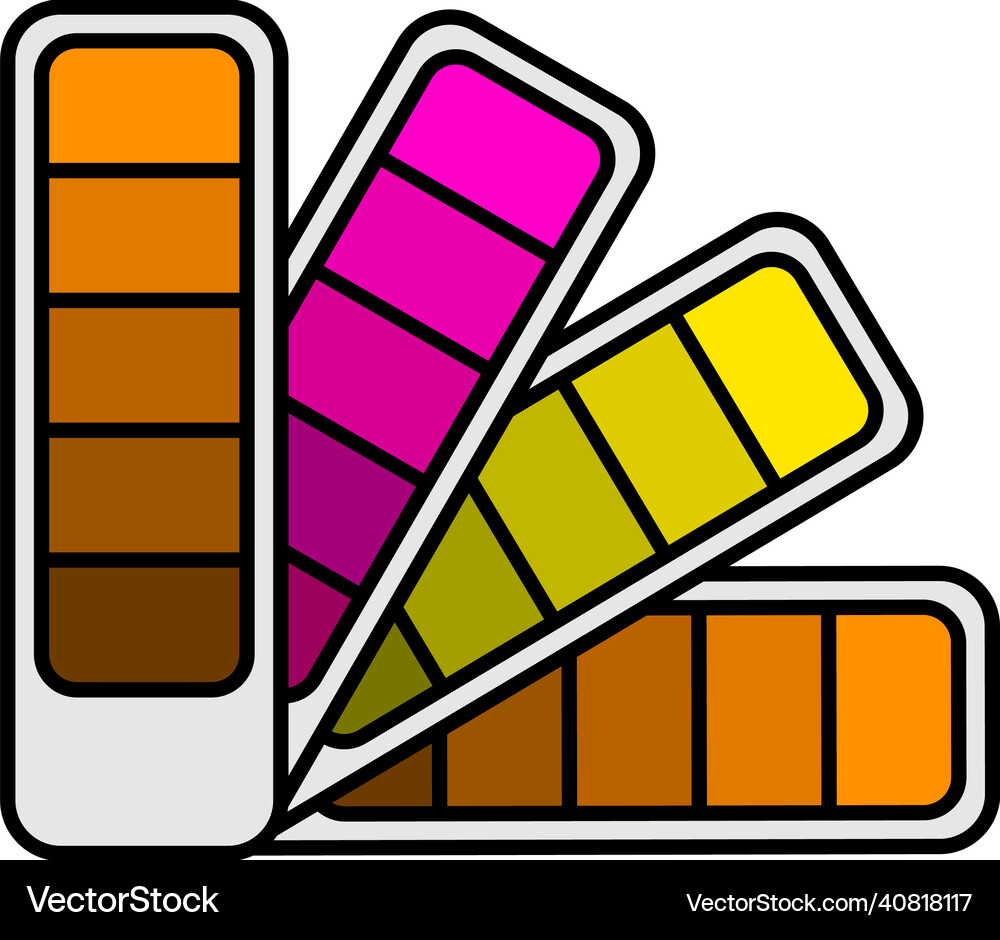 Color palette icon design template isolated Vector Image