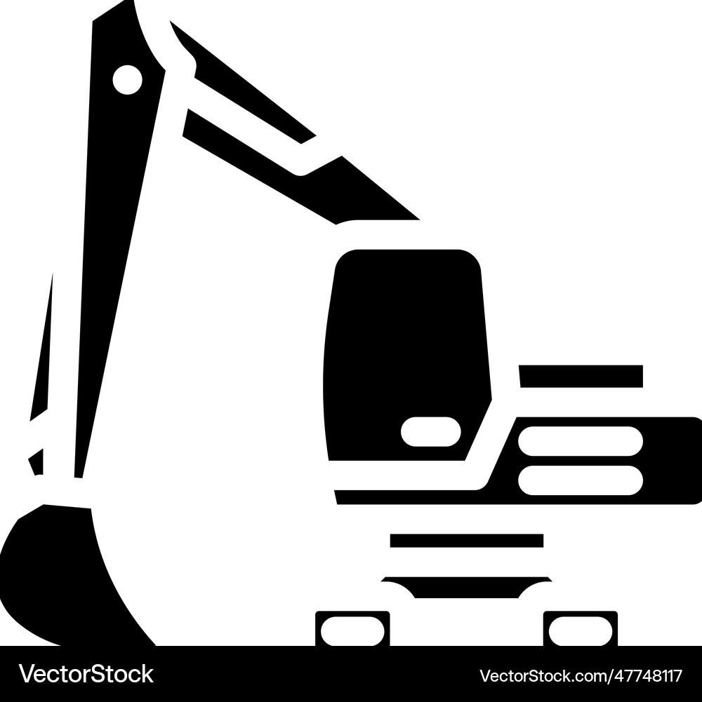 Concrete pumper civil engineer glyph icon Vector Image
