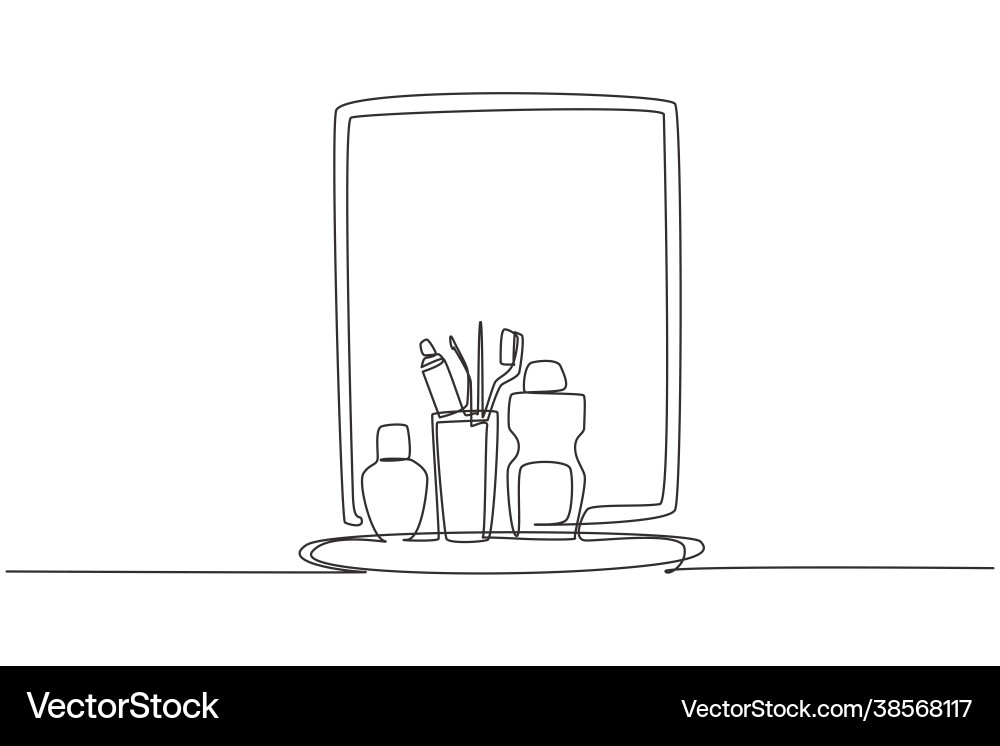 Continuous one line drawing Royalty Free Vector Image