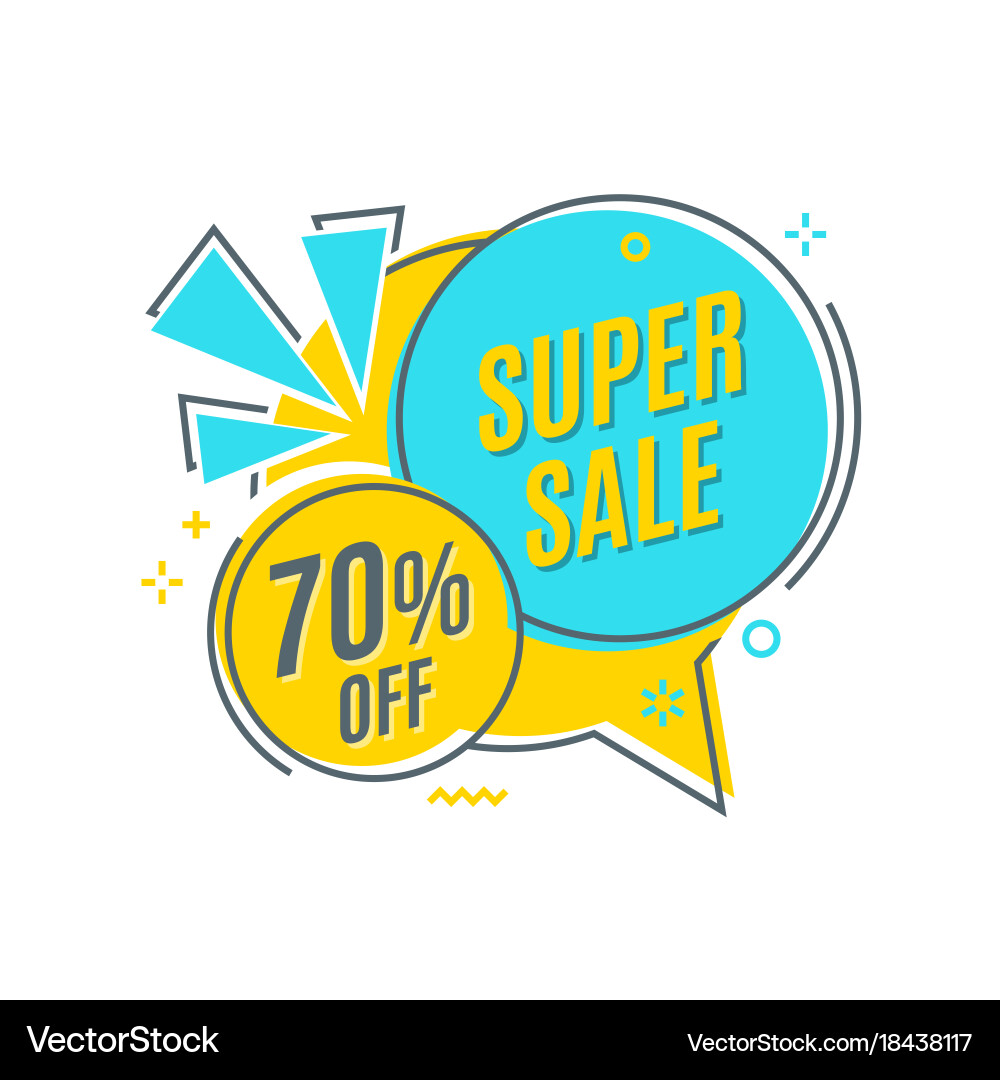 Flat linear promotion ribbon banner scroll price Vector Image