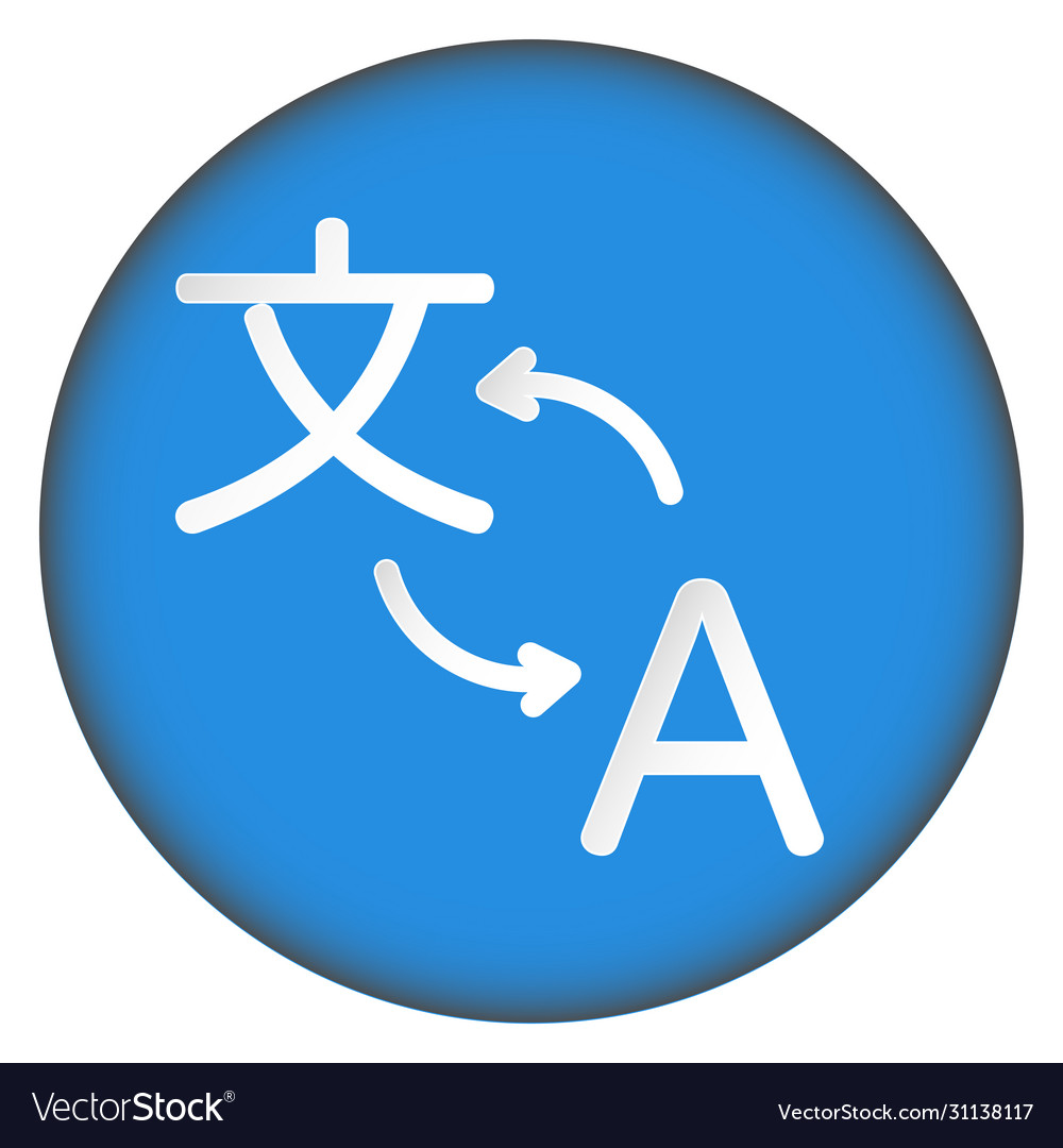Foreign language translation creative icon logo Vector Image