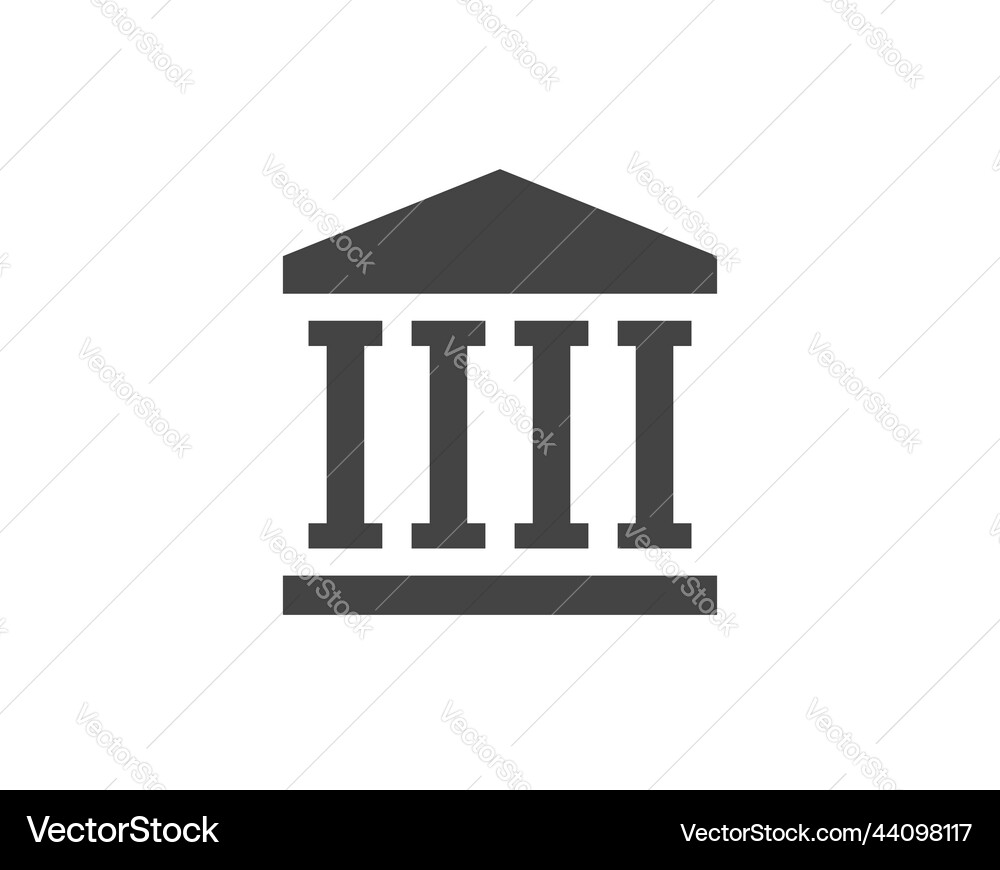 Government icon building construction symbol Vector Image