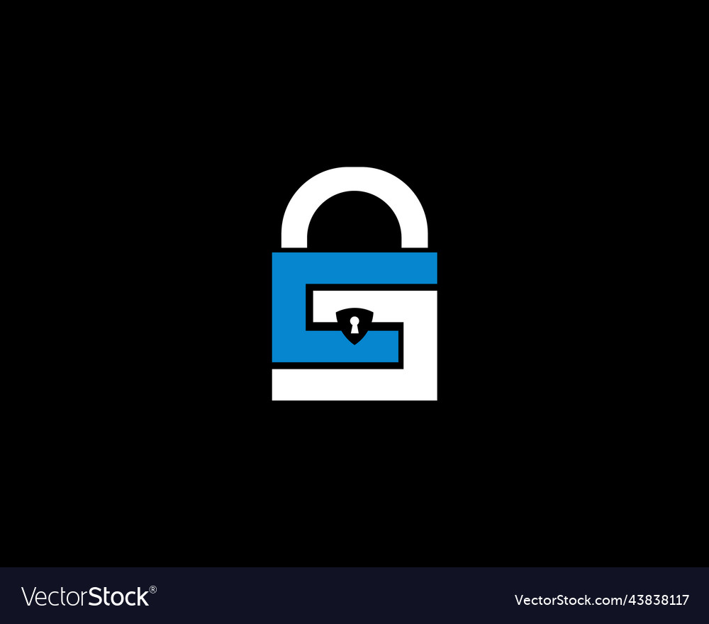 Letter cc lock and security logo design concept Vector Image