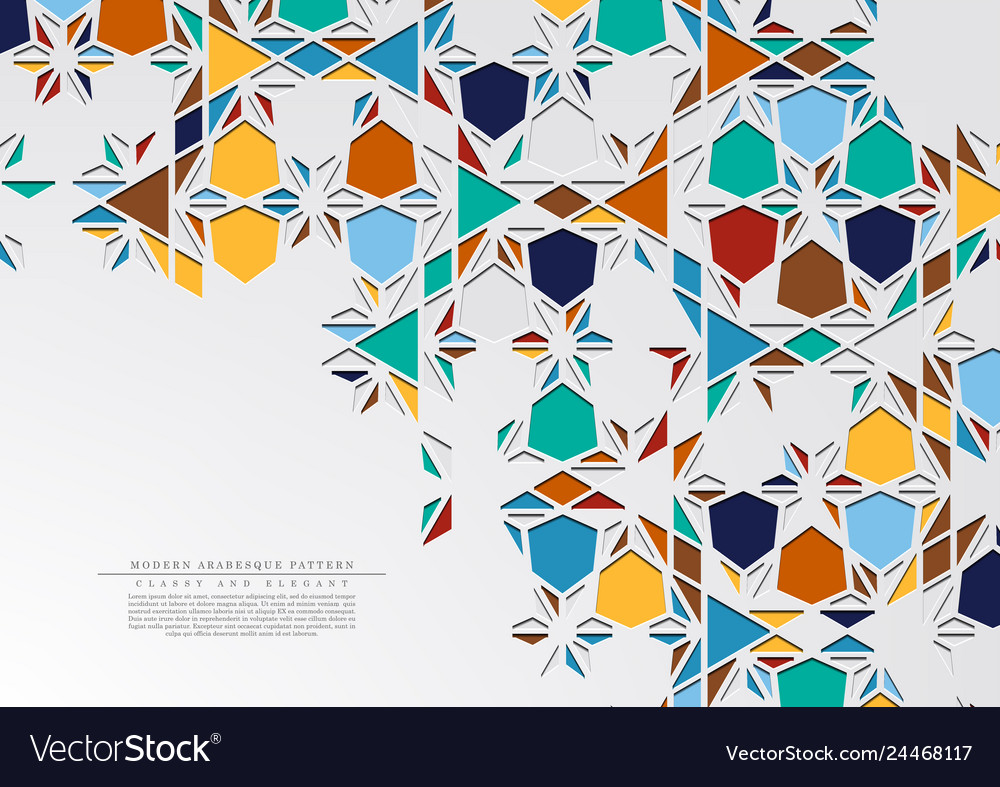 Modern arabesque triangular classic pattern Vector Image