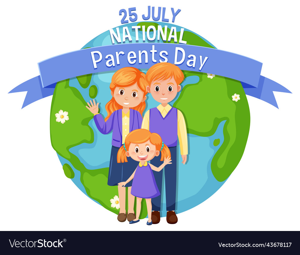 National parents day poster template Royalty Free Vector
