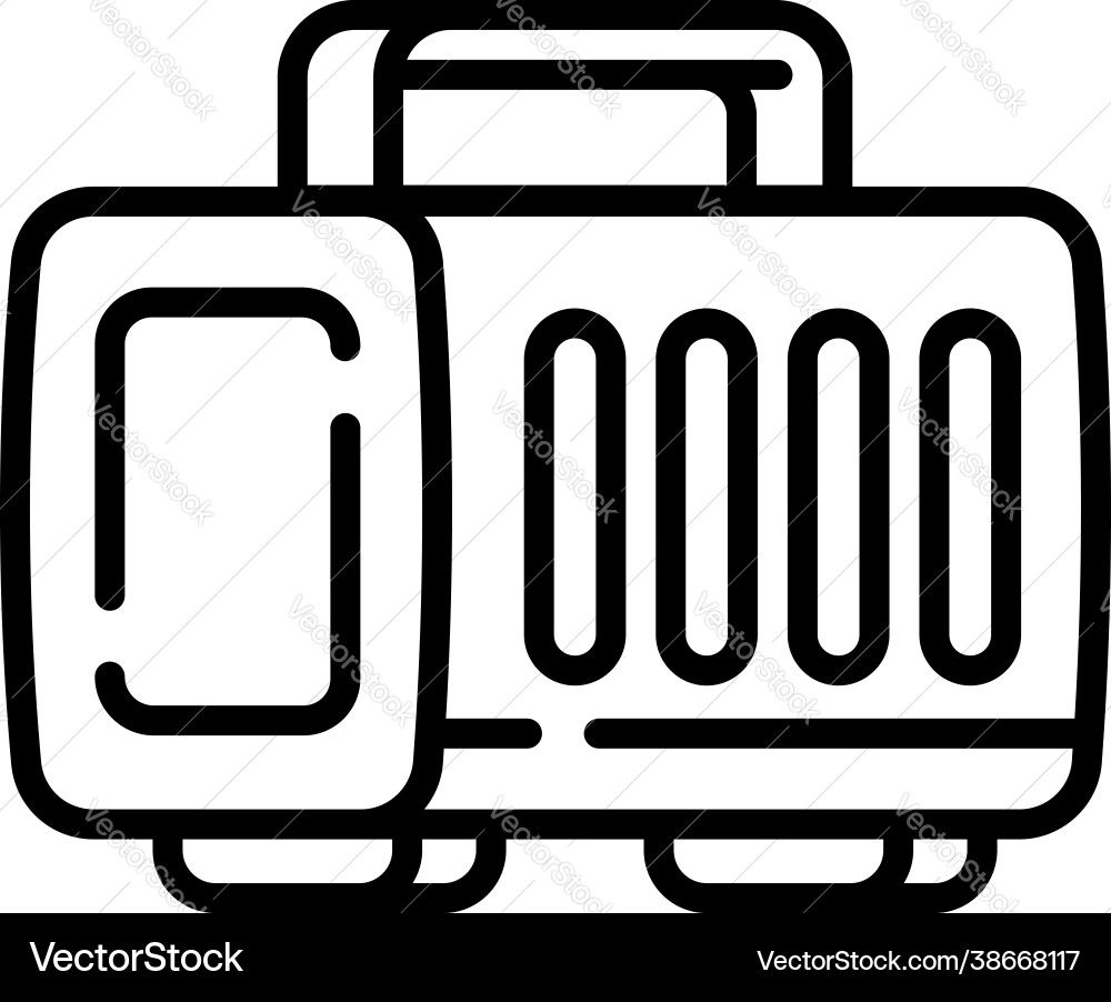 Plastic pet portable box icon outline style Vector Image