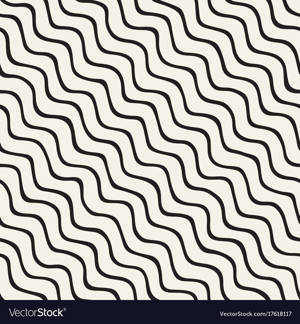 Seamless pattern with hand drawn waves abstract Vector Image