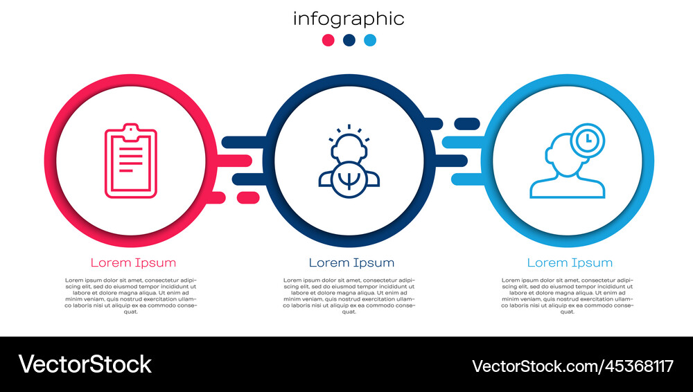 Set line psychological test psychology Royalty Free Vector