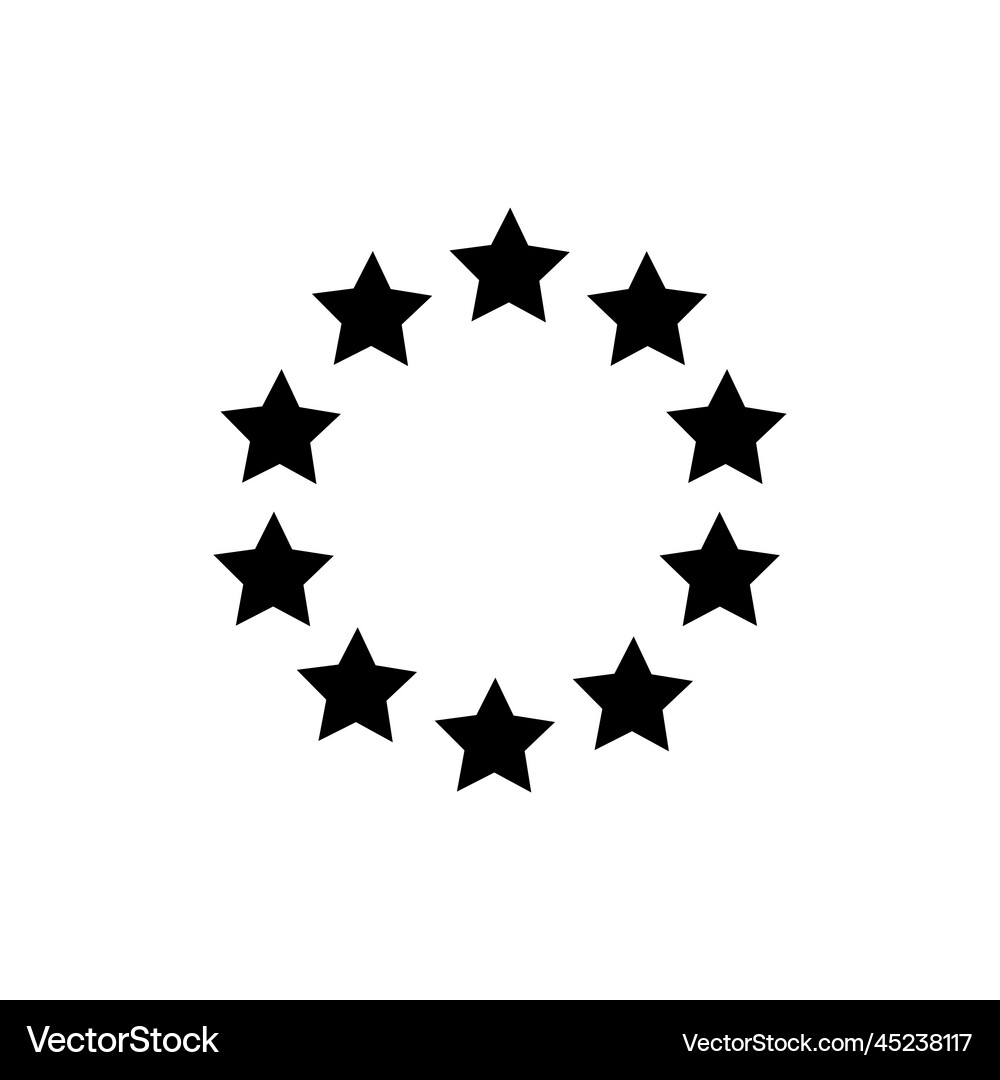 Stars in circle icon graphic Royalty Free Vector Image